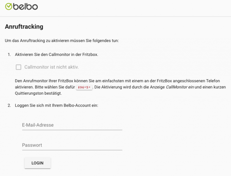 Anruftracking aktivieren | Handbuch