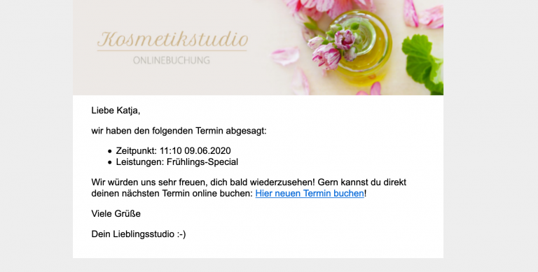 Absage-Mail | Handbuch